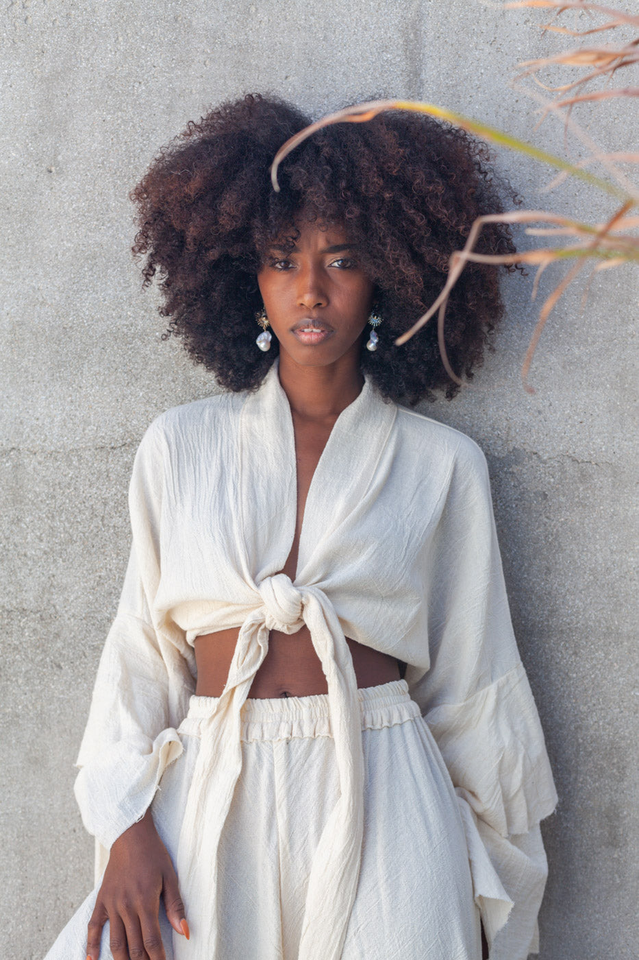 AC Ruffle Sleeve Top - Cream – ZÓCALO